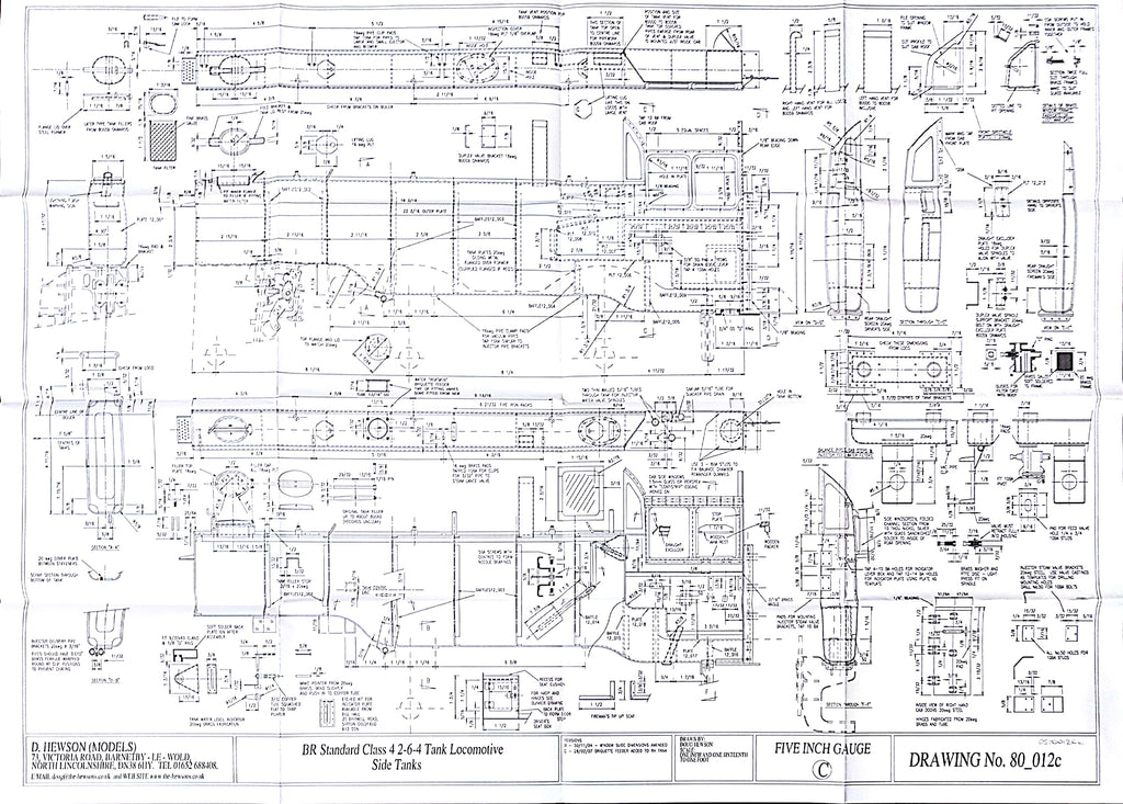 BR STD Class 4 Tank 80000: Side Tanks Drawing – Steam Workshop Stores
