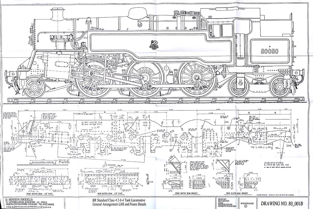 BR STD Class 4 Tank 80000: General Arrangement Drawing – Steam Workshop ...