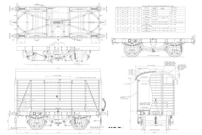 Wagons: Southern Railway 12T Vans 9ft WB to Diagram 1428 Drawing ...