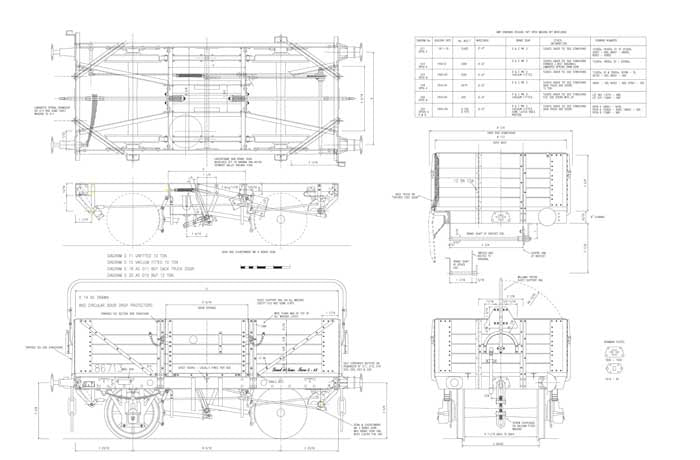 Wagons: GWR 16ft Open Wagons Drawing – Steam Workshop Stores
