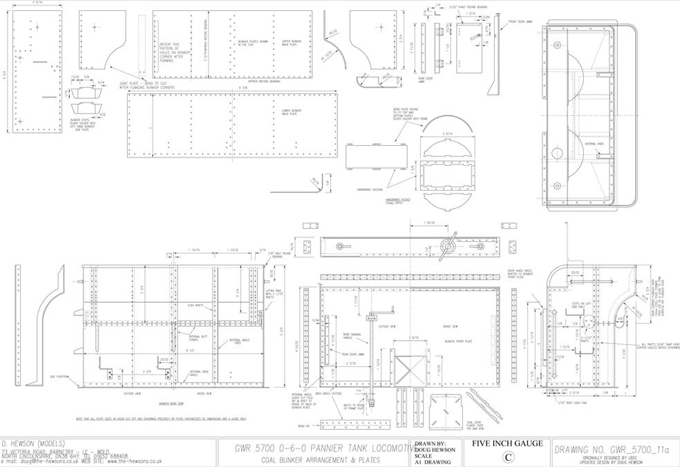 GWR 5700 Pannier Tank: Coal Bunker Arrangement Drawing – Steam Workshop ...